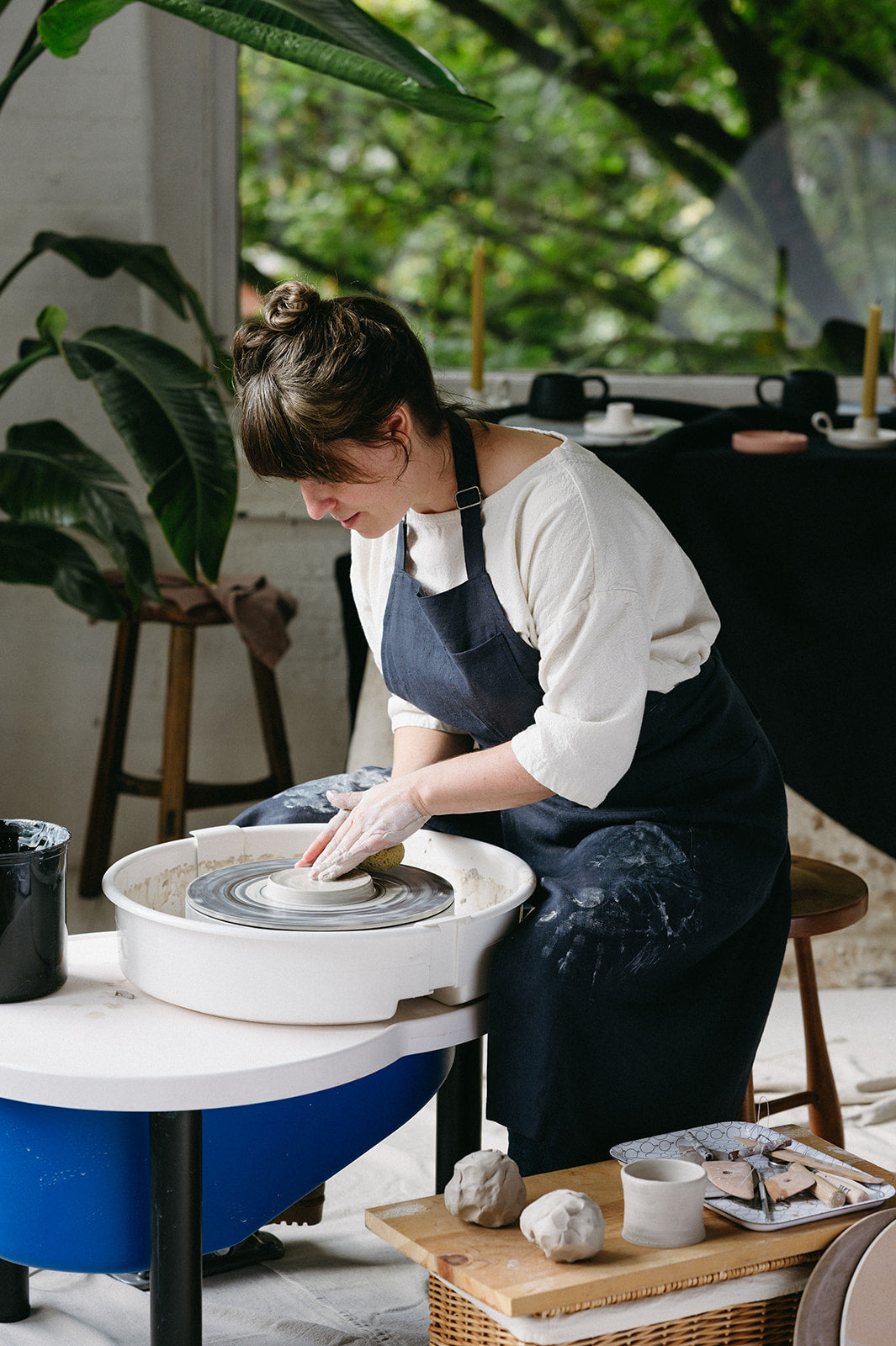split leg apron pottery