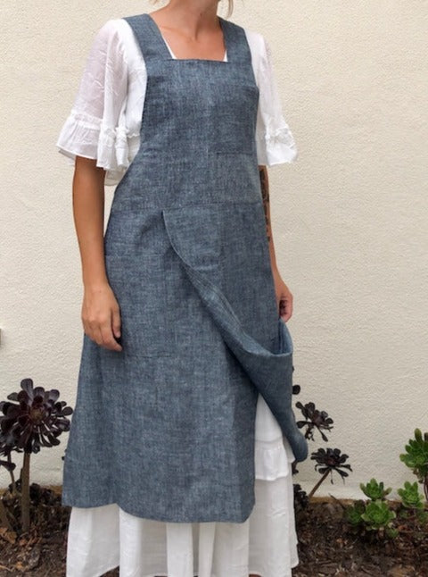 Linen Smock | Buy a Cross Back Smock Apron Online - Portland Apron Company